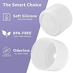 Jmoe USA Silicone Boot Sleeve + Hand Grip for Owala 40oz Water Bottle | BPA Free & Food-Grade Silicone Rubber | Protective Anti-Slip Bottom Bumper Cover | Protects Against Dents & Scratches (Frosted)