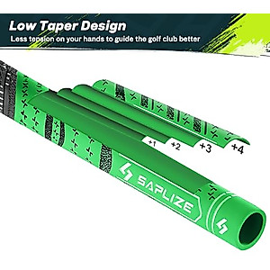 SAPLIZE Cross Corded Golf Grips 13 Pack, Low Taper Design, Multi-compound Hybrid Golf Club Grips, 13 Grips with 15 Tapes, Standard Size, Green, CL03 Series