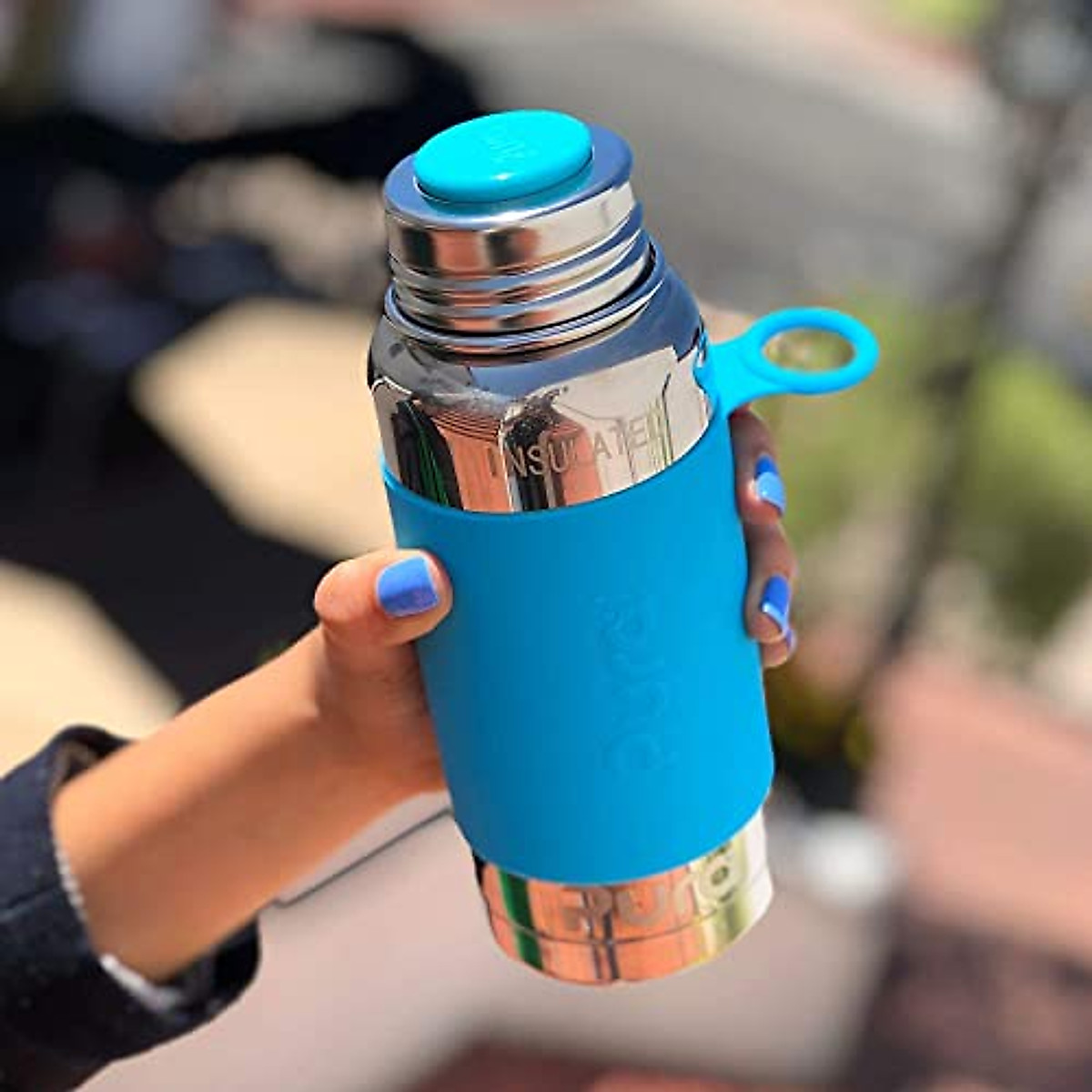 Pura Kiki Bottle Silicone Sealing Disks | Plastic-Free, Medical Grade, Unbreakable, Airtight | Baby Formula Milk, Food Storage, Breastmilk Storage for Travel | 3-Piece (Blue, Orange, Green)