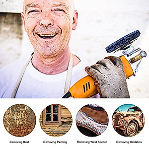 Mornajina 10 Packs 4-1/2" x 7/8" Strip Discs Stripping Wheel for Angle Grinders, Paint Removal Disc, Rust Stripping Wheel, Remove Scaling and Oxidation(Purple)