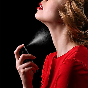 10ml Portable Refillable Perfume Empty Spray Bottle Upgraded Perfume Atomizer with Funnel Filler and Refill Pump for Outdoor Traveling (Black)