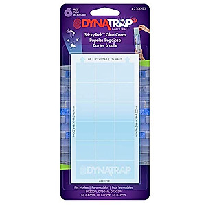DynaTrap 230093 Replacement StickyTech Glue Cards for Flylight Indoor Plug-In Fly and Flying Insects Trap for Indoor DynaTrap Models DT3009 and DT3019 - 6 Pack