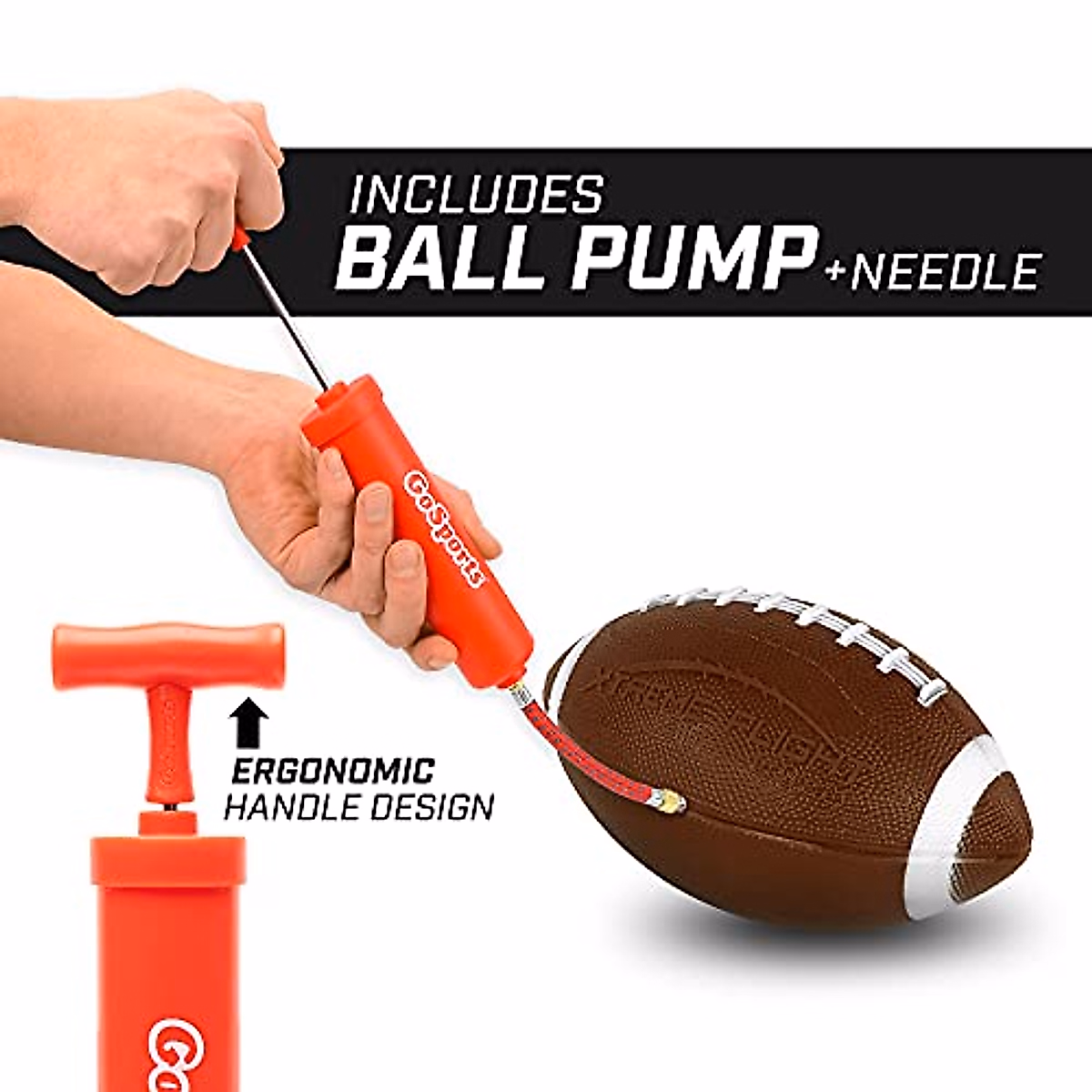 GoSports Xtreme Flight Footballs 6 Pack, 9 Inch Inflatable Footballs