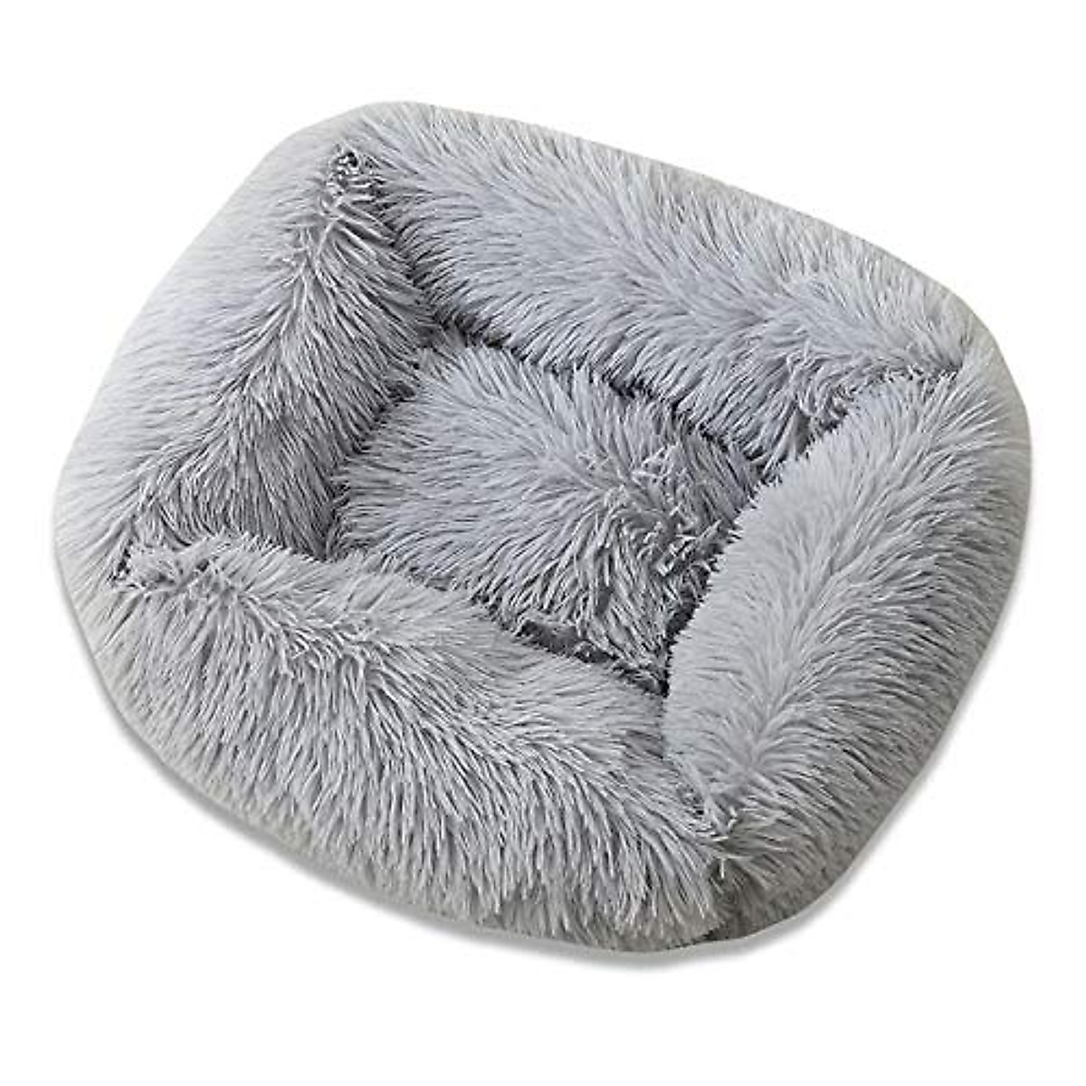 YITON Pet Bed S Size Plush Square Pet Beds For Cats Dogs Super Soft Winter Warm Sleeping Mats For Dogs Cats 1Pcs Light Gray