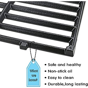 Hisencn 18" 69785 Stainless Steel Burner, 15.3" 7635 Porcelain-Enameled Flavorizer Bars, 17.5" 7637 Cooking Grates for Weber Spirit I & II 200 Series, Spirit E-210, E-220, Spirit S-210, S-220 G
