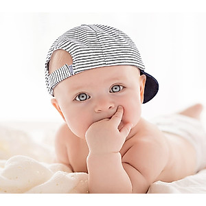 Baby Boy Baseball Cap Striped Sunhat Letter Sun Protection Hat,Sun Hat for Baby Boy and Baby Girl (Gray, 1pcs)