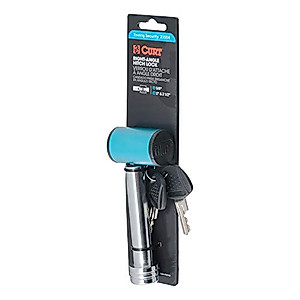 CURT 23504 Right-Angle Trailer Hitch Lock, 5/8-Inch Pin Diameter, Fits 2 or 2-1/2-Inch Receiver