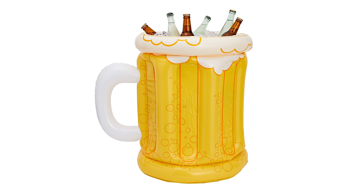 Inflatable Beer Mug Cooler for Parties | Keep Drinks Cold Fun Shape