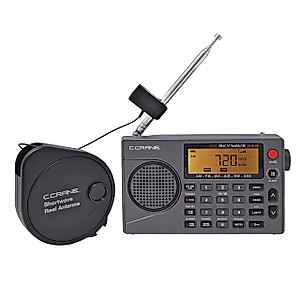 C. Crane CC Skywave SSB AM, FM, Shortwave, NOAA Weather + Alert, Scannable VHF Aviation Band and Single Side Bands Small Battery Operated Portable Travel Radio and AC Adapter
