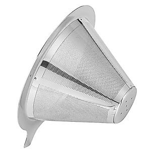 Zerodeko Coffee Filter Tea Net Coffee Dripper Espresso Filter Coffee Maker Operitax Coffee Mesh Filters Home Coffee Mesh Teapot Strainers Cone Dripper Stainless Steel Silver