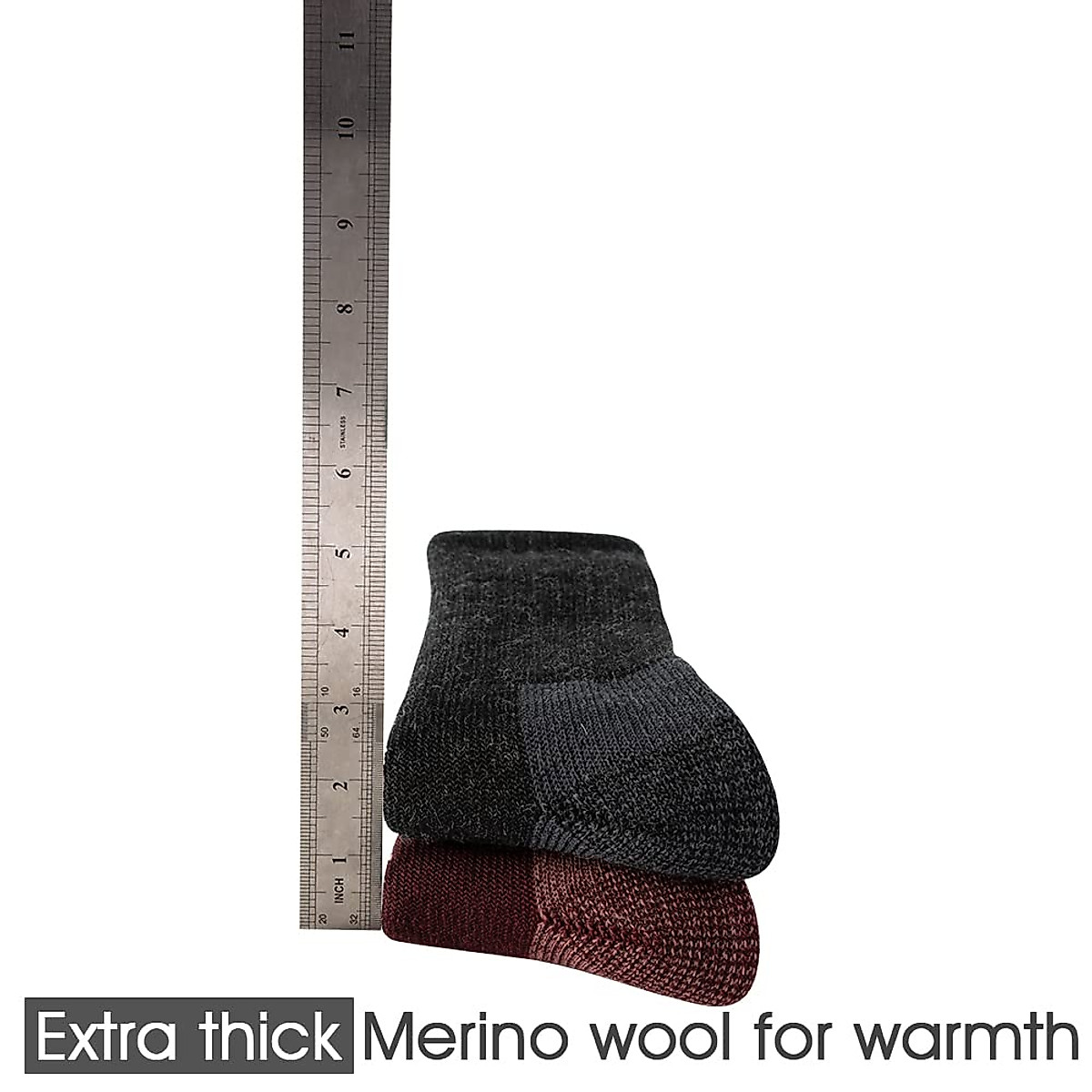 KAVANYISO Merino Wool Socks for Men Hiking Thermal Winter Crew Socks Boot Socks