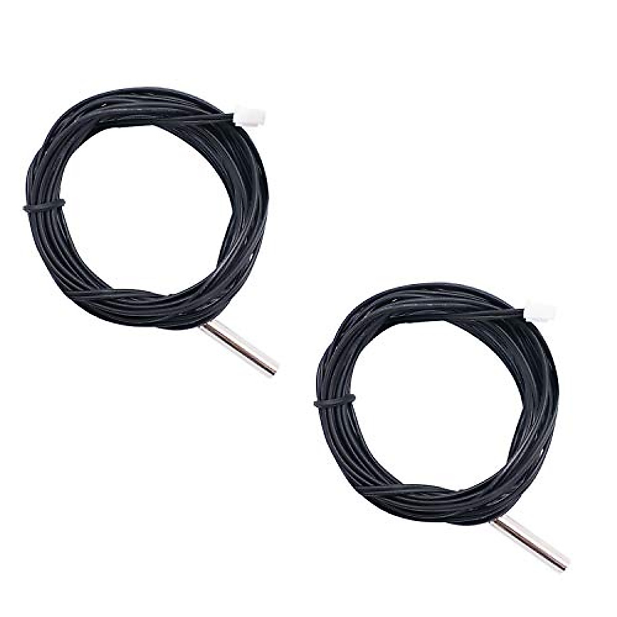 TWTADE 2 Pcs 3M 10K B3950 Thermistor Temperature Sensor,able to Support -25 to 125 Degree Celsius,Sensitive NTC Temperature Sensor Probeprobes has 5 * 25mm Stainless Steel housing NTC-3M-2P