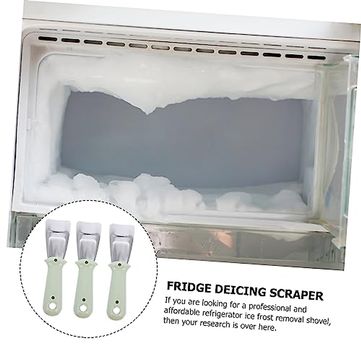 Yardwe 18 pcs Refrigerator Frost Removal Shovel ice Remover Shove Refrigerator defrost Shovel Scraper Tool Scraper for Cleaning car Cleaning Tools Kitchen Gadget Spoon Shovel Handheld pp