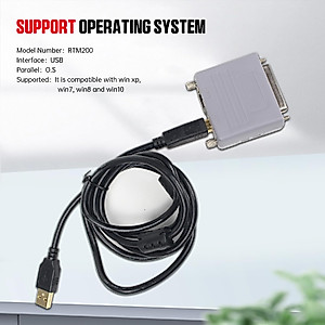 RATTMMOTOR Parallel to USB Adapter 200KHz MACH3 USB to Parallel Adapter RTM200 DB25 LPT Cable to USB Motion Controller Converter with USB Cable for LPT/USB Mach3 CNC Router Engraving Milling Machine