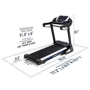 XTERRA Fitness TRX5500 Premium Performance Series Folding Treadmill, Large XTRASoft Cushioned Running Deck, LCD Display, Handlebar Speed and Incline Controls, Variety of Programs, FTMS Bluetooth