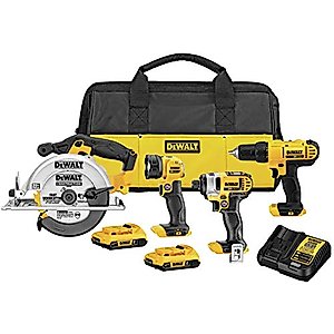 DEWALT 20V MAX* Cordless Drill Combo Kit , 4-Tool (DCK466D2)
