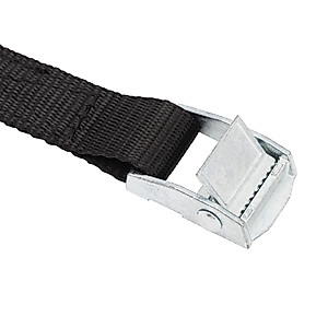 Built Industrial 8 Pack Kayak Tie Down Straps, Lashing Straps with Buckles for Bike, Luggage, and Cargo (6.5 FT, Black)