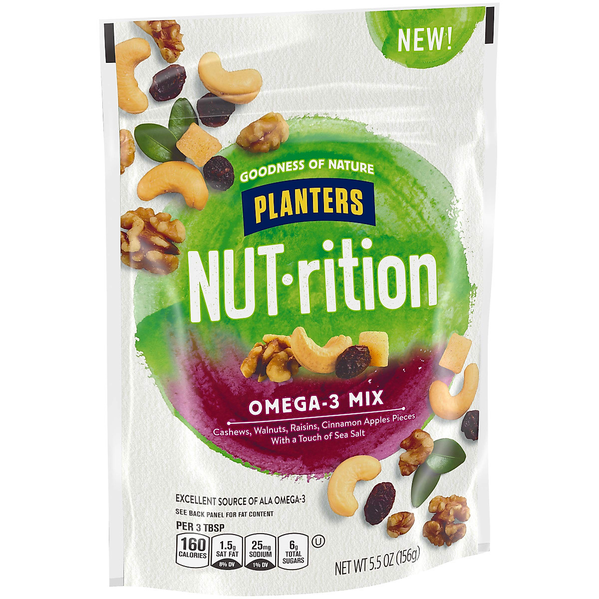 Planters NUTrition Omega 3 Snack Nuts Mix (5.5 oz Bag)
