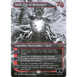 Magic: the Gathering - Koth, Fire of Resistance (338) - Borderless - Foil - Phyrexia: All Will Be One