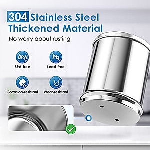 Waterdrop Gravity-fed Water Filter System, NSF/ANSI 372 Certification, 2.25G Stainless-Steel Filter System with 2 Filters and Metal Spigot, Reduces up to 99% of Chlorine-King Tank Series, WD-TK