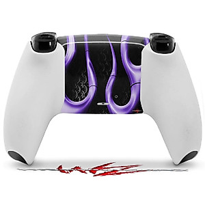 WraptorSkinz Skin Wrap compatible with Sony PS5 DualSense Controller Metal Flames Purple (CONTROLLER NOT INCLUDED)
