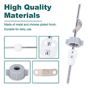 FullMayPro Lavatory Pop-Up Center Piece Assembly,Pop-Up Drain Repair Kit,Fits Most Popular Brands,Replacement Bathroom Sink Pivot Rod,15MM Ball, Chrome（2PCS）