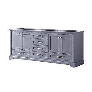 Lexora Dukes 80 in. W x 22 in. D Dark Grey Double Bath Vanity
