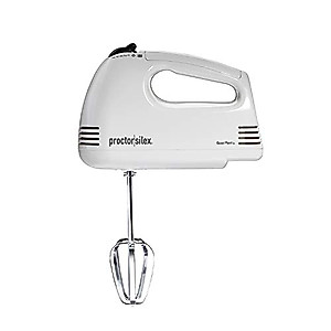 Proctor Silex 62509PS 5-Speed Hand Mixer, White