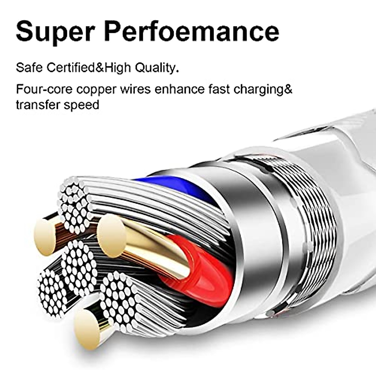 iPhone Charger Apple Mfi Certified (10ft 6ft 6ft 3ft) 4 Pack iPhone Charging Lightning Cables(Purple Silver Pink Gold) Nylon Long Chargers Cord Compatible iPhone 12 13 Pro Max 11 XS XR SE 8 7 Plus 5s