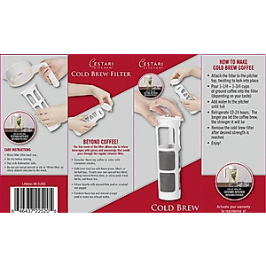 Cold Brew Coffee Filter Reusable Multipurpose Tea Infuser | Enjoy Smooth Cold Brewed Coffee, Loose Tea, Spiced Cider, Flavored Drinks | Nylon Mesh Infusion Pitcher Accessory, Replacement Filter