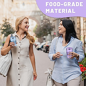 Insulated Coffee Tumblers with Flip Lid 12oz / 17oz, Stainless Steel Travel Coffee Mug Leak Proof, Vacuum Insulated Coffee Mug Thermos Cup, Keeps Cold and Hot for Coffee Tea