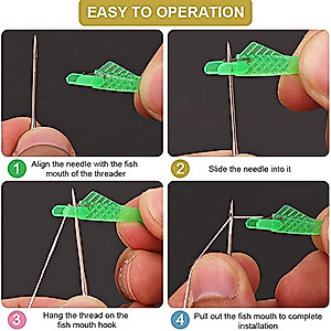 30 Pcs Sewing Machine Needle Threader Fish Type Quick Sewing Threader Embroidery Floss Automatic Sewing Craft DIY Tool