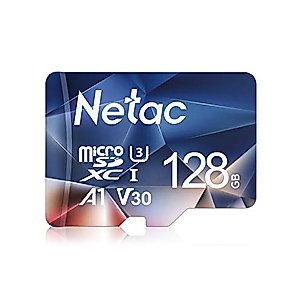 Netac 128GB Micro SD Card Micro Mini SD Card SDXC UHS-I Flash Memory Card, High Speed TF Card up to 100MB/s - Full HD Video Recording U3, Class10, V30, A1, 667X, FAT32