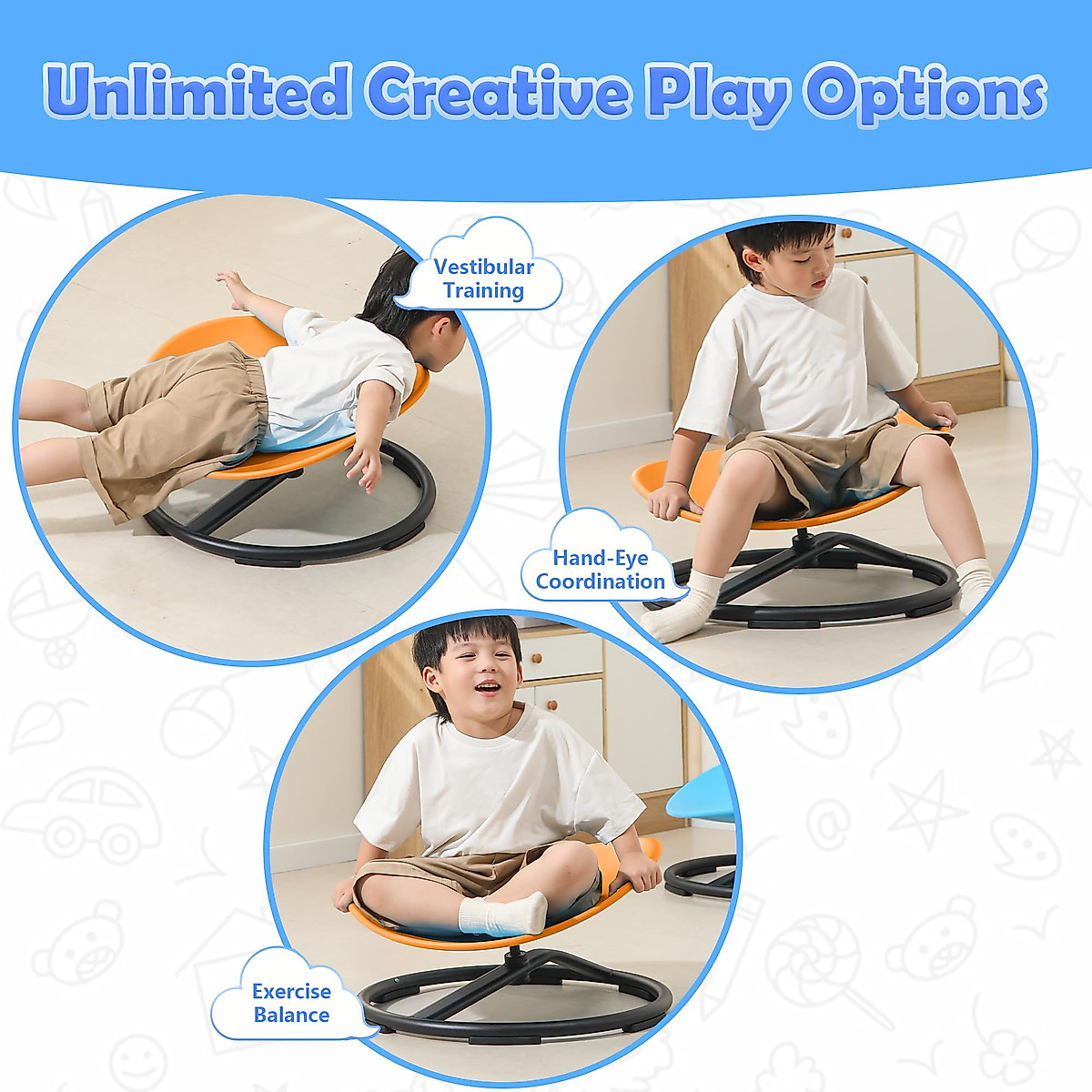 makarci Kids Sensory Swivel Chair