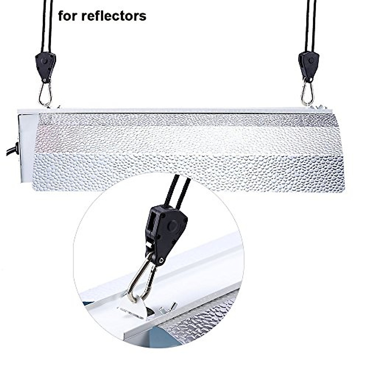 VIPARSPECTRA 6 Pair of 1/8 inch Heavy Duty Adjustable Grow Light Rope Hanger for Grow Light Fixtures & Gardening, 150lb Capacity