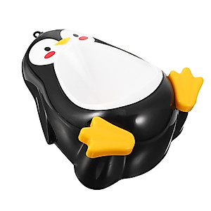 Boy Pee Potty with Aiming Potty Training Urinal Penguin Training Urinal Boy Urinal Toddler Pee Trainer Toilet Bathroom Funny Baby Training Potties (Black)