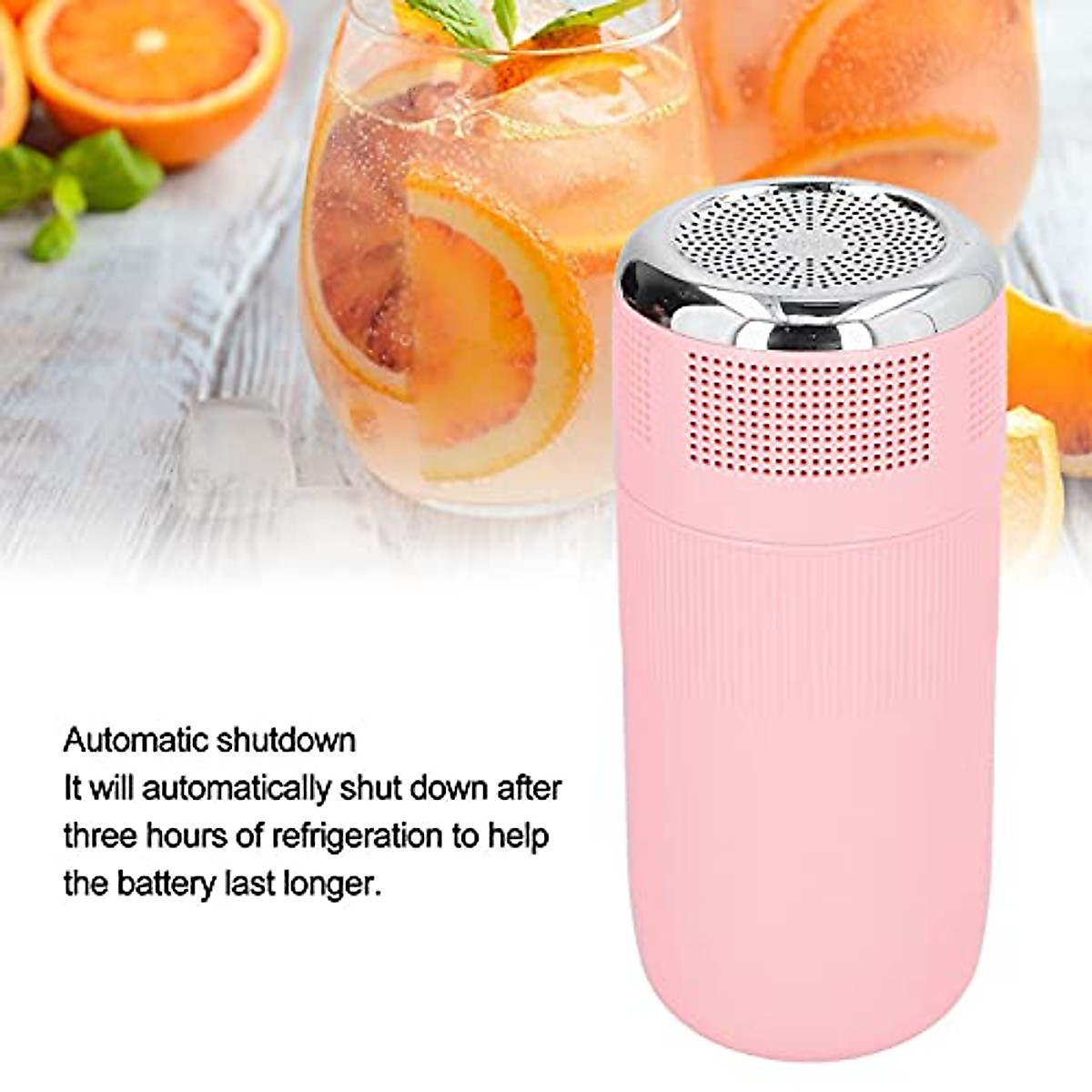 Yosoo Portable Mini Refrigerating Cup with USB Power Supply, Fast Cooling Cup for Home and Outdoor Use 380ml Capacity, Auto Shutdown