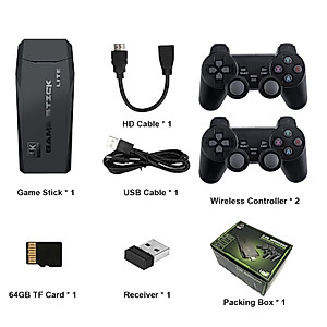 BLANDSTRS Handheld Game Console, Retro Game Player with 500 Classic FC Games 3.0 inch Screen, Rechargeable Battery Portable Games Controller Support for 2 Players & TV for Kids & Adult (Black)