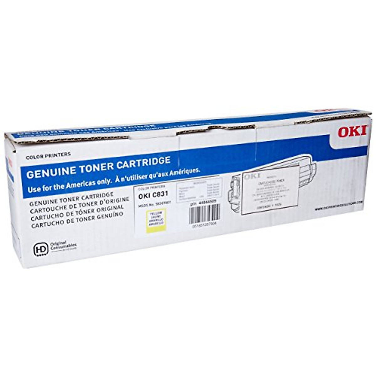 Oki 44844509 Original Toner Cartridge Yellow