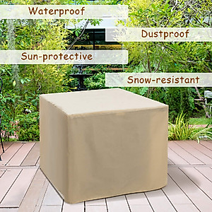 Giantex Gas Fire Pit Table, 30 Inch 50,000 BTU Auto-Ignition Propane Fire Pit Outdoor with Lid, Lava Rocks and Waterproof Cover, 2-in-1 Fire Table with CSA and ETL Certification (Brown)