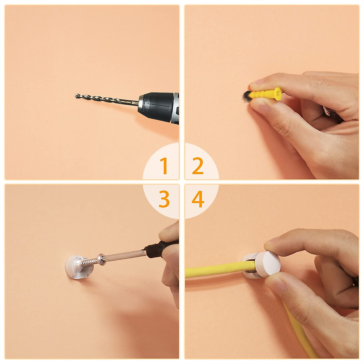 6 Pack Plastic Swag Hooks for Ceiling Hanging,Sangle Sopffy Lamp Hook for Hanging Pendant Lighting Fixture Ceiling Light Hook for Chandelier Ceiling Lights Cable,White