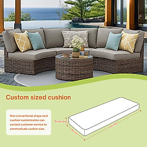 RULAER Custom Outdoor Bench Cushions Bay Window Cushions for Outdoor/Indoor Furniture Patio Chair Cushions Porch Swing Cushions Window Seat Cushions Indoor (Custom Color, Custom Size)