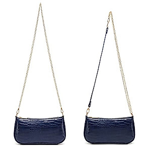 Barabum Retro Classic Clutch Shoulder Tote HandBag for Women (Blue)