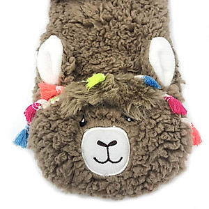 ooohyeah Women’s Super Soft Pet Llama Call You Sherpa Slippers One Size