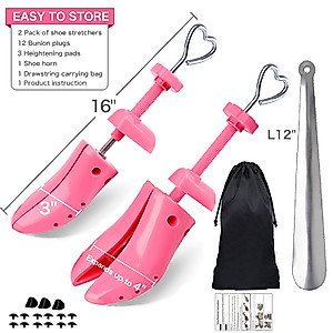 LANNEY Shoe Stretcher for Women & Men Wide Feet - Premium Shoe Expander Widener Stretch Length Width