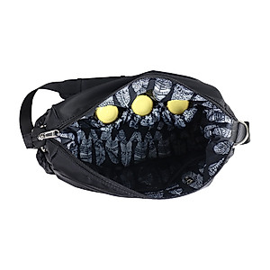 Purse Diaper Bag in Black Nylon with Matching Changing Pad Stroller Straps Premium Zippers 11 Pockets Insulated for Baby Bottles Crossbody Silver Tone Hardware Spacious Perfect for Moms on The Go