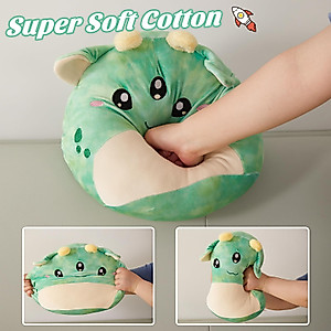 CozyWorld Cute Alien Plush Pillow - 13 Inch Soft and Squishy Stuffed Toy for Kids and Friends,Perfect for Birthdays Holidays and Special Occasions