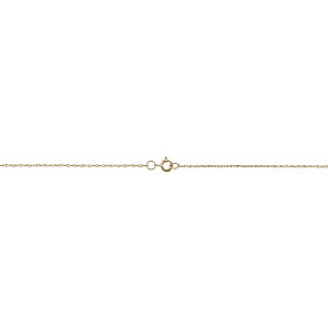 14k Yellow Gold Fleur De Lis Pendant Rope Chain Necklace (18 inch)