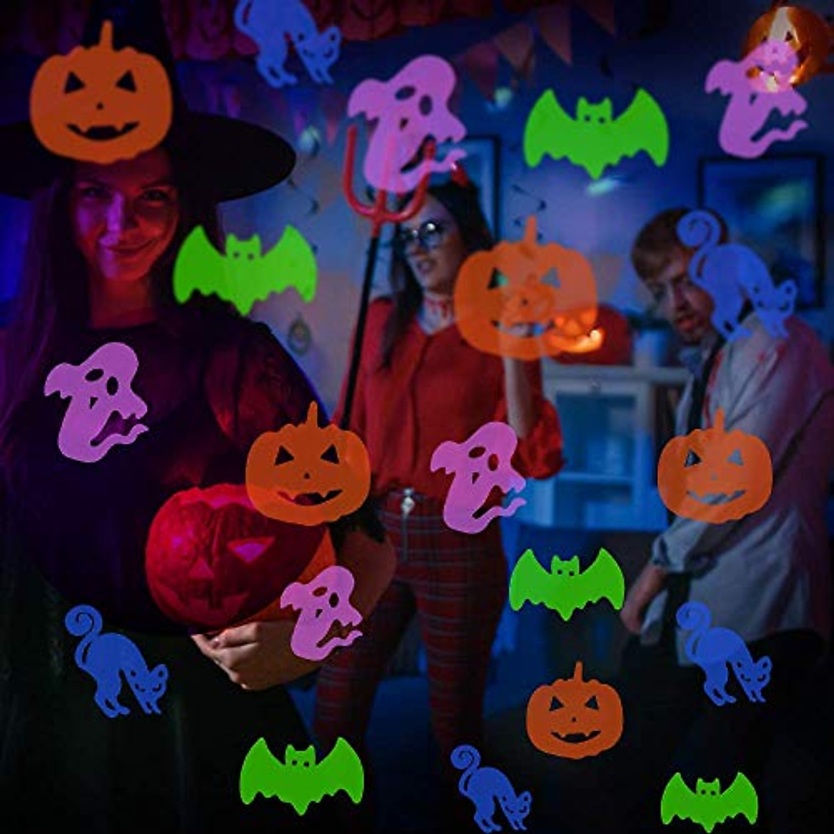 Auxiwa Halloween Lights Outdoor Decorations Projector Show LED Indoor Pumpkin Projection Outside Spotlight for Holiday House Yard Garden Party Decorations