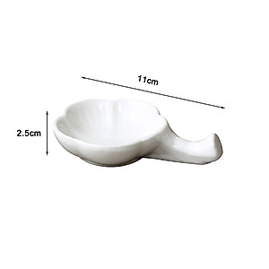 MULHUE 8 PCS Ceramic Plum Blossom Chopsticks Rest Sauce Dish, Chinese Fine Porcelain Chopsticks Spoon Fork Rest Holder Knife Holder